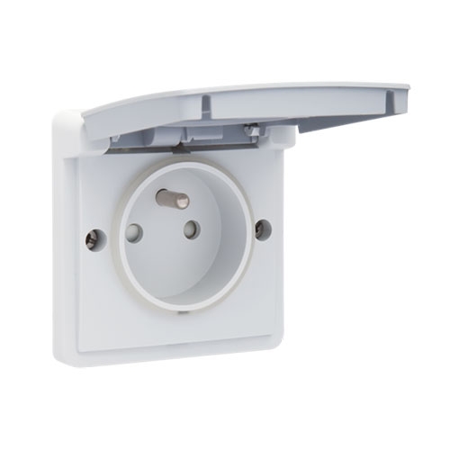 Niko Prise de courant, étanche aux projections d'eau 16 A/250 Vac avec ...