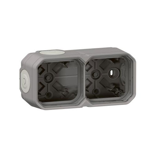 Legrand Plexo boîtier à embouts à membrane 2 poste 4 entrées gris - 069672L