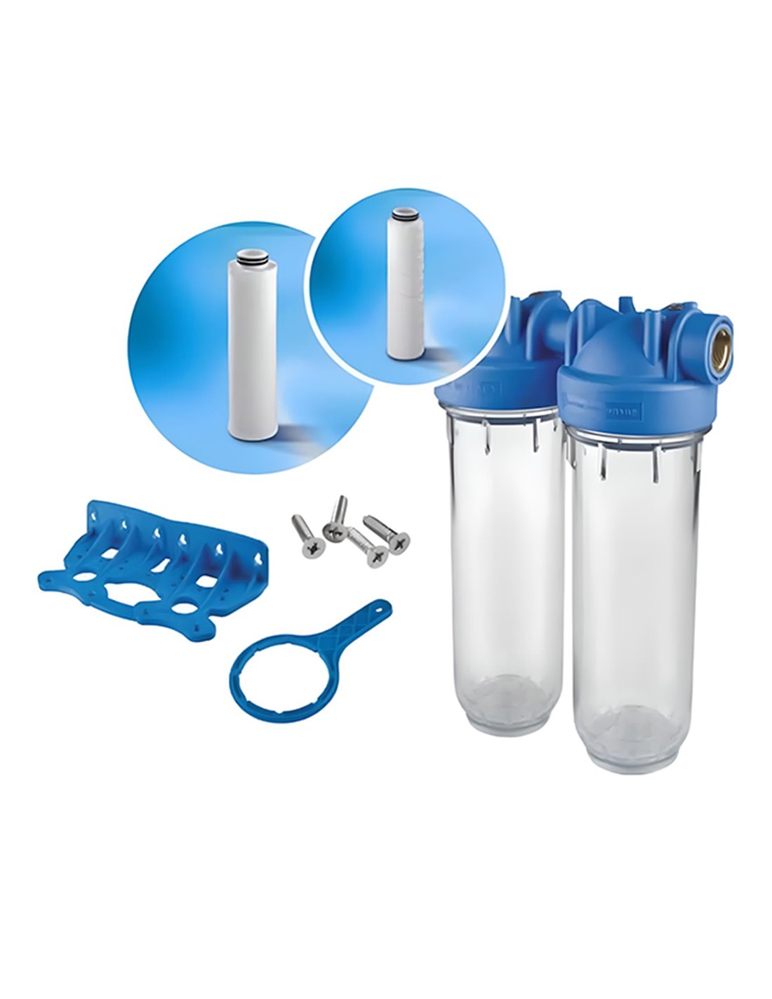 Durlem Duplex kit dubbele waterfilter 3/4" x 3/4" FF - 25 micron ...